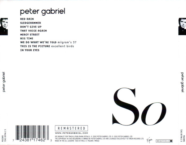 Peter Gabriel So Remastered