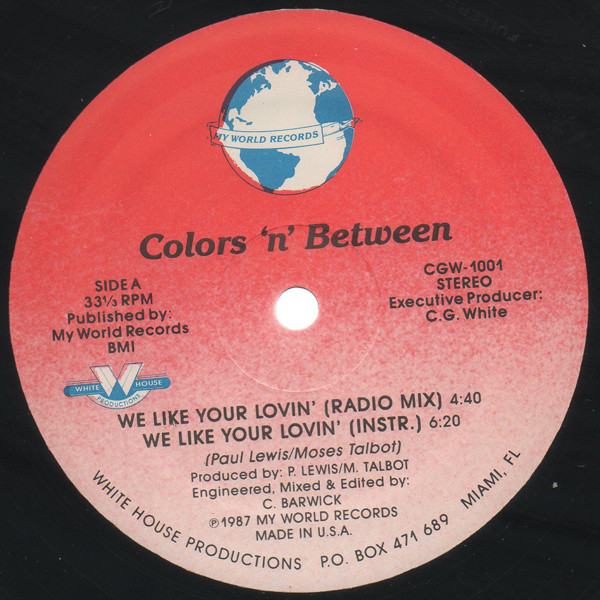 Colors 'n' Between | We Like Your Lovin' | Vinyl (12", 33 ⅓ RPM ...