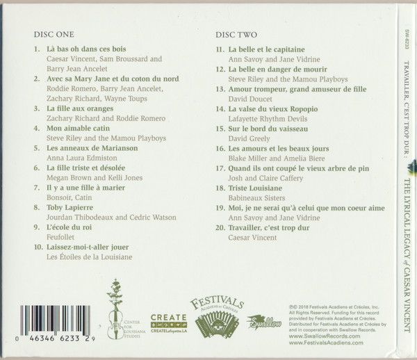 Various | Travailler, C'est Trop Dur : The Lyrical Legacy Of Caesar Vincent | 2xCD (Album ...