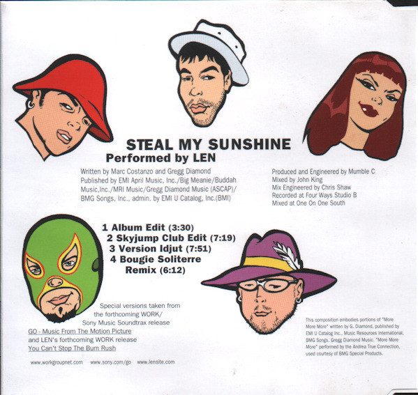 Steal My Sunshine Cd Steal My Sunshine Cd