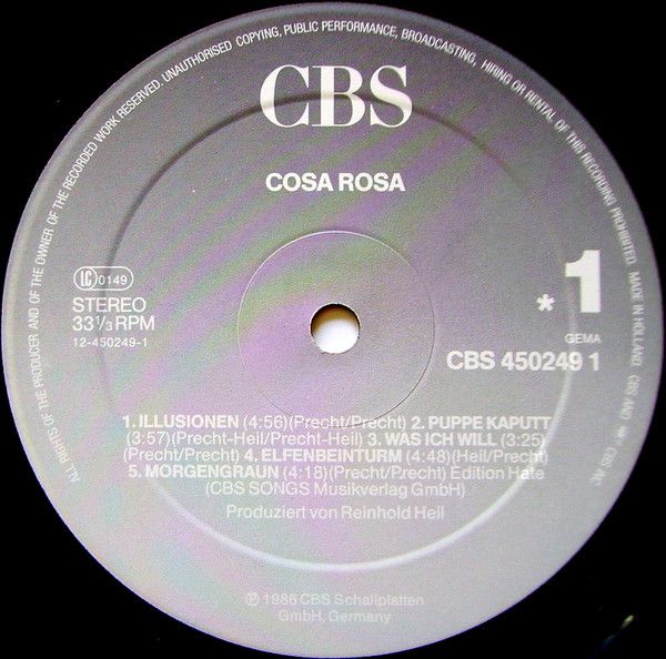 Cosa Rosa | Cosa Rosa | Vinyl (LP, Album) | VinylHeaven - your source ...