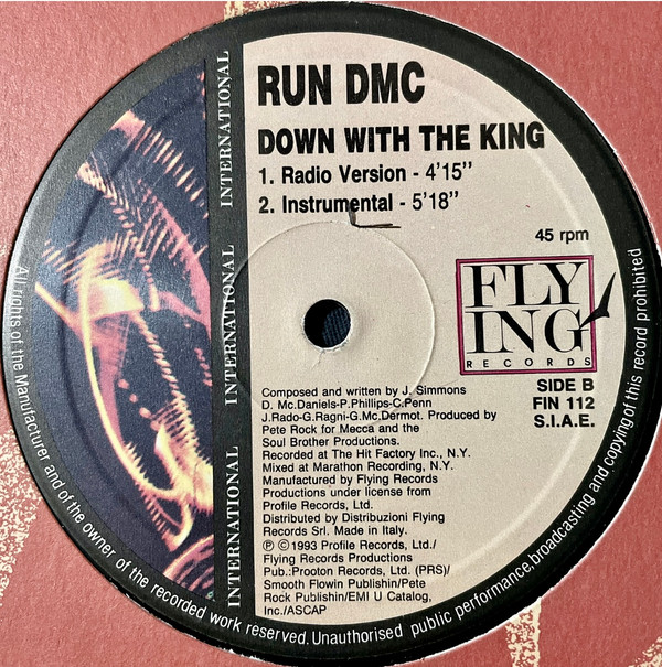 Run Dmc Down With The King