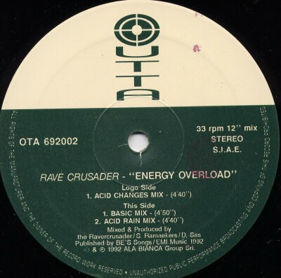 Rave Crusader | Energy Overload | Vinyl (12") | VinylHeaven - your ...