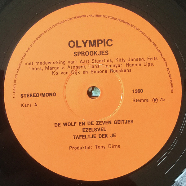 Aart Staartjes, Kitty Janssen, Hans Tiemeijer, Hannie Lips, Frits Thors ...