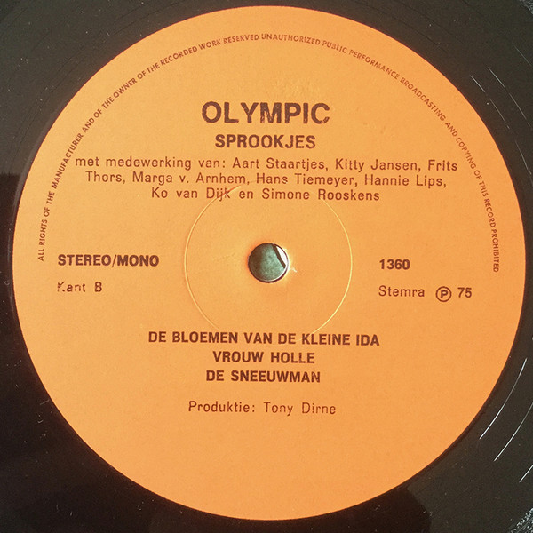 Aart Staartjes, Kitty Janssen, Hans Tiemeijer, Hannie Lips, Frits Thors ...