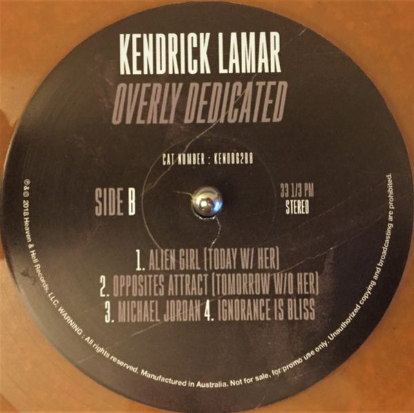Kendrick Lamar Overly Dedicated Tracklist
