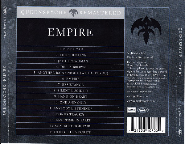 Queensryche Empire 20th Anniversary Edition