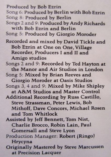 Berlin | Count Three & Pray | Vinyl (LP, Album, SRC Pressing ...