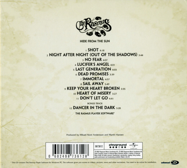 The Rasmus | Hide From The Sun | CD (Album, Enhanced, Limited Edition ...