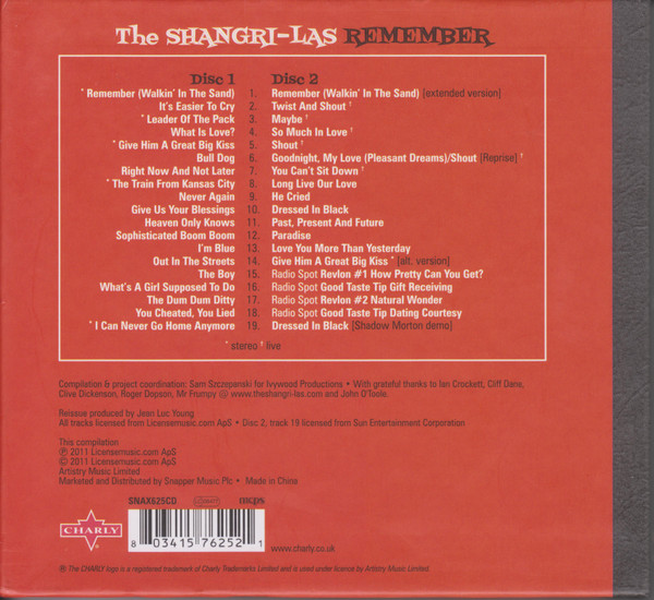 The Shangri-Las | Remember - Hits And Rarities From The Bad Girls Of ...