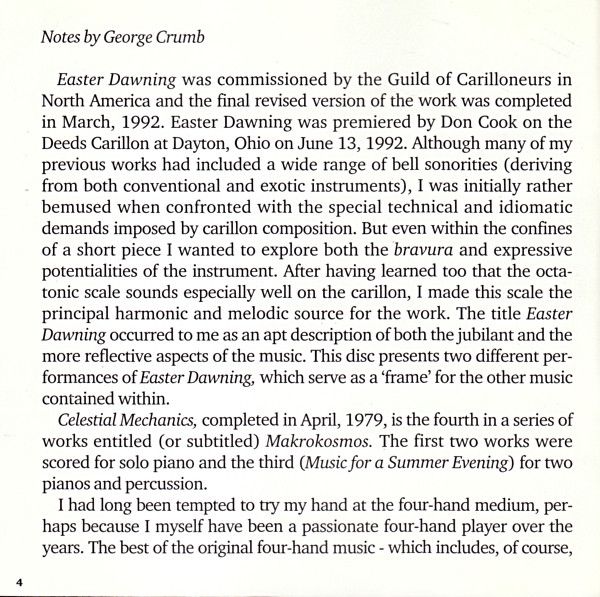 George Crumb, Don Cook (3), Robert Shannon, Haewon Song, Orkiestra ...