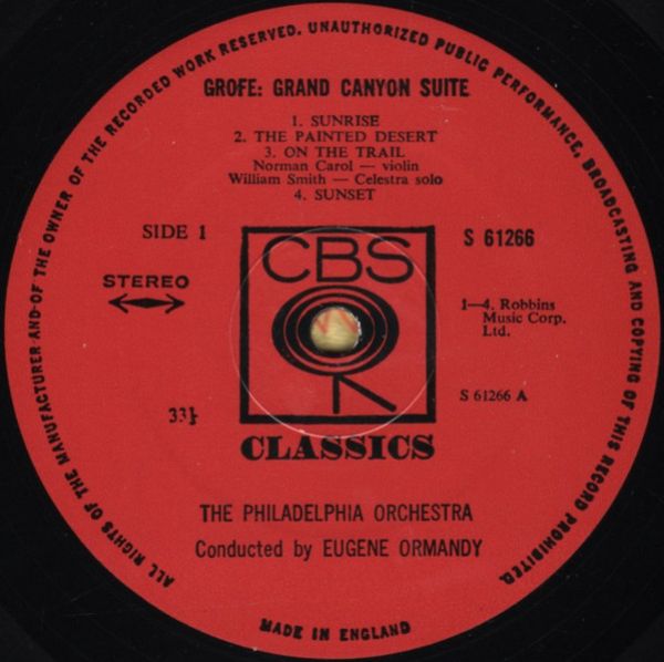 Ferde Grofé, Hugo Alfvén, Eugene Ormandy, The Philadelphia Orchestra ...