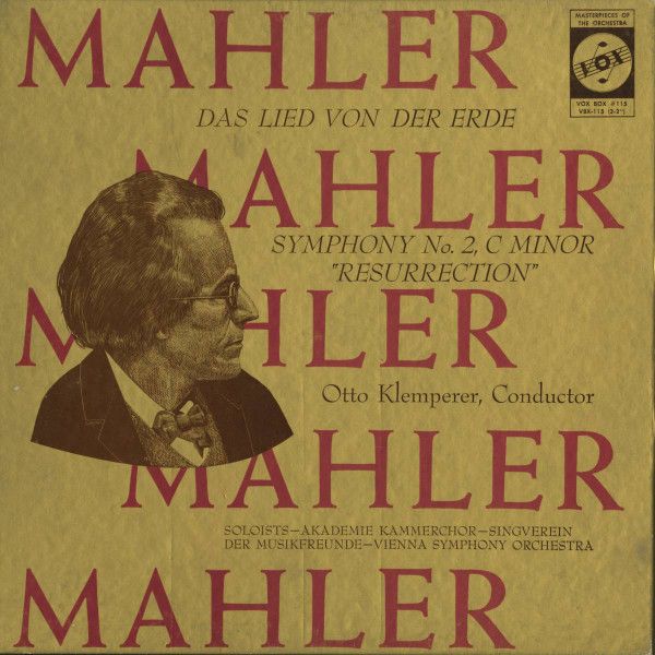 Gustav Mahler, Wiener Symphoniker, Otto Klemperer | Mahler - Das Lied Von Der Erde And Symphony ...