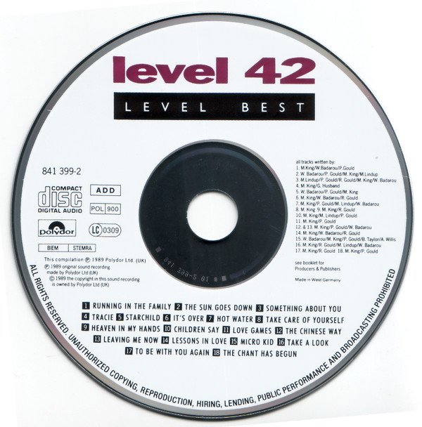 Level 42 | Level Best | CD (Compilation) | VinylHeaven - your source ...