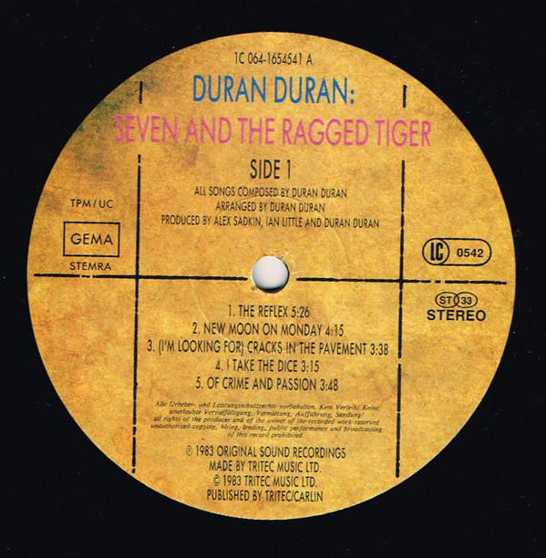 Duran Duran | Seven And The Ragged Tiger | Vinyl (LP, Album ...