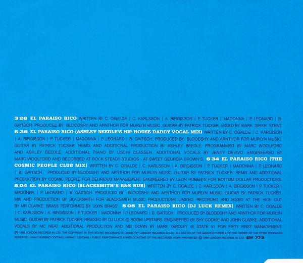 Deetah | El Paraiso Rico | CD (Maxi-Single) | VinylHeaven - your source ...