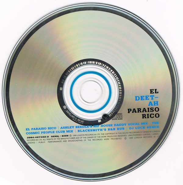 Deetah | El Paraiso Rico | CD (Maxi-Single) | VinylHeaven - your source ...