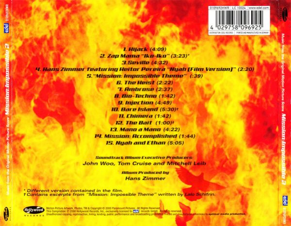 Mission Impossible 2 Score